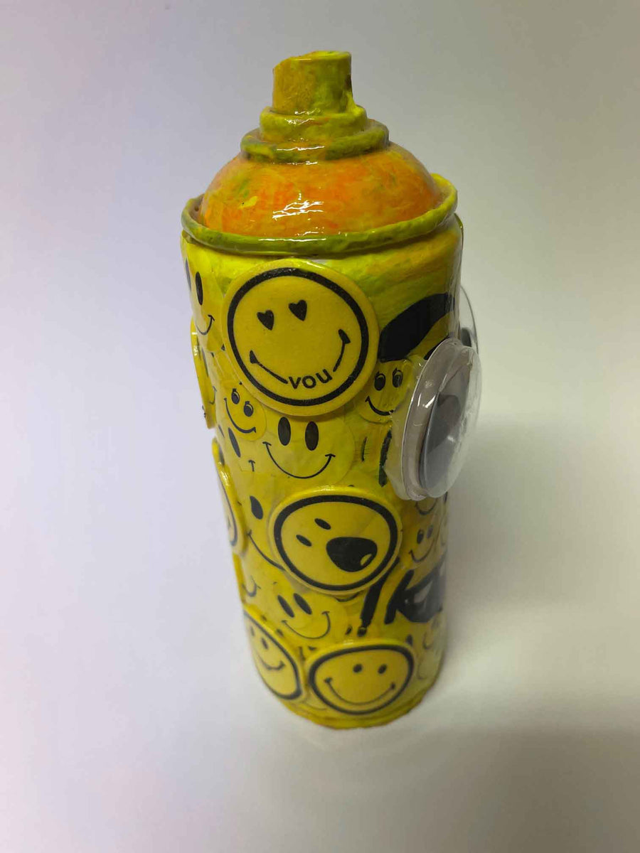 Happy Smiley Spray Can Sculpture – BARRIE J DAVIES